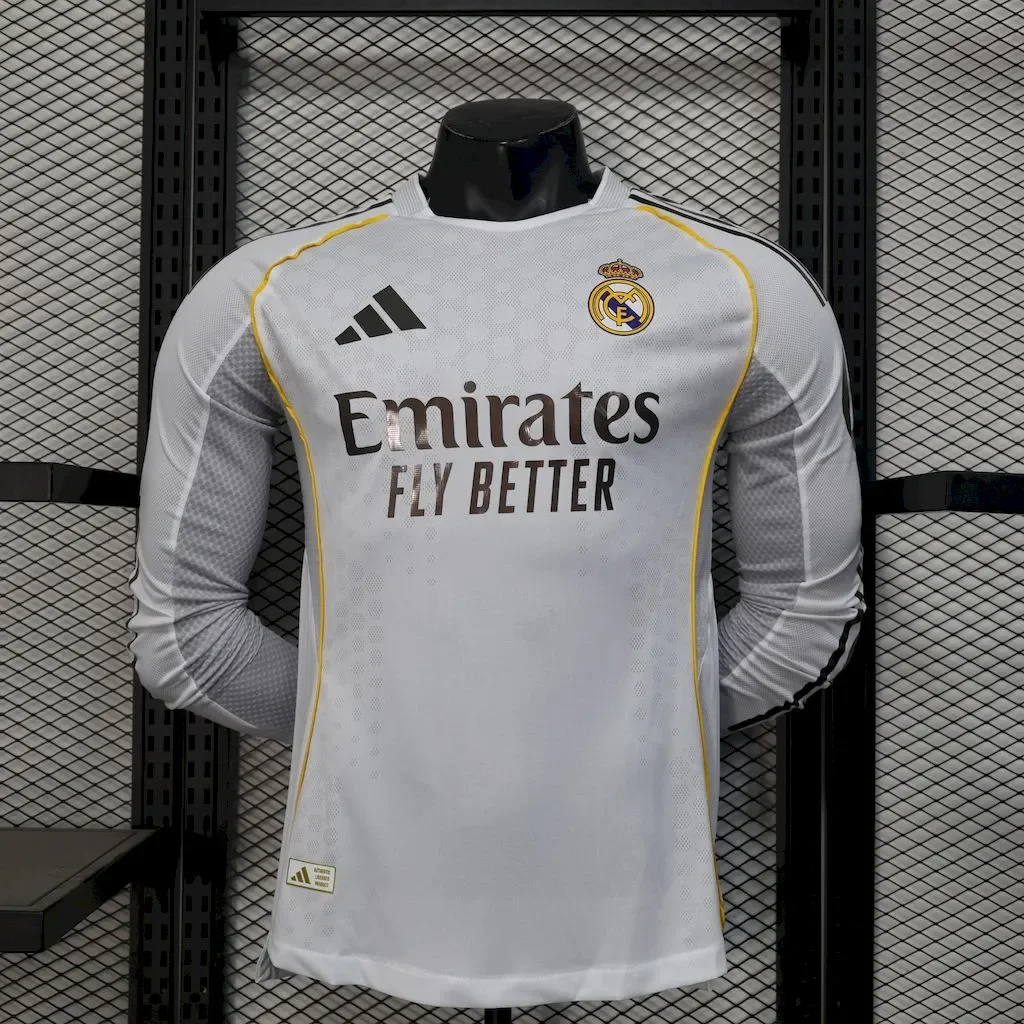 Real Madrid 2025/26 Home Long Sleeves Jersey Player Version — 433 FC